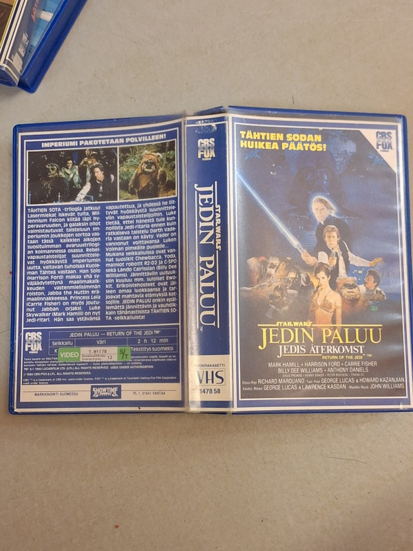 Jedin Paluu Vhs Fix kansipaperi ja kotelo - Huuto.net