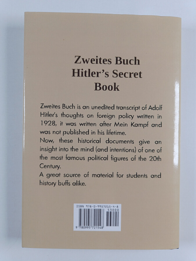 Adolf Hitler : Zweites Buch (Secret Book) - Adolf Hitler'... - Huuto ...