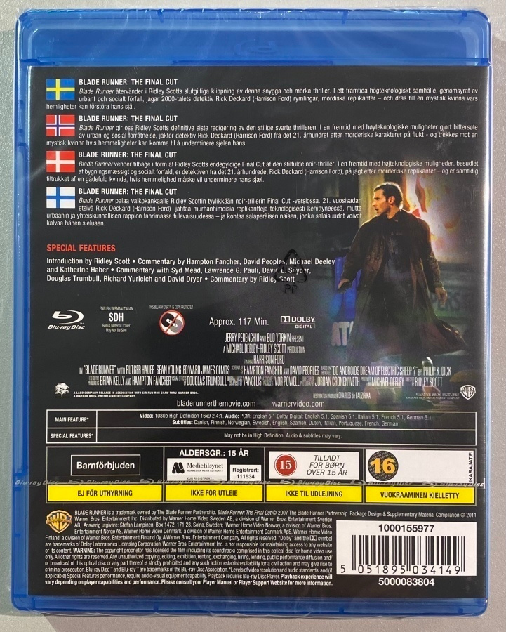 Blade Runner : The Final Cut - Blu-ray ( uusi ) - Huuto.net | Huuto.net