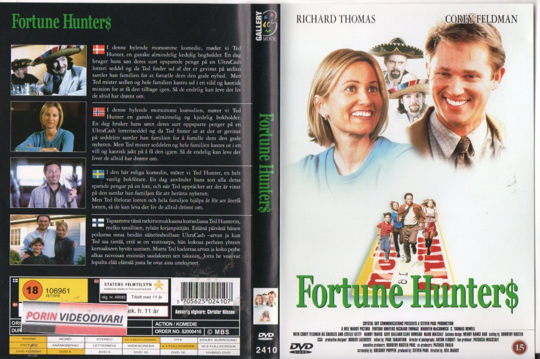 fortune hunters (25 406) k -FI- DVD nordic, corey feldman - Huuto.net ...