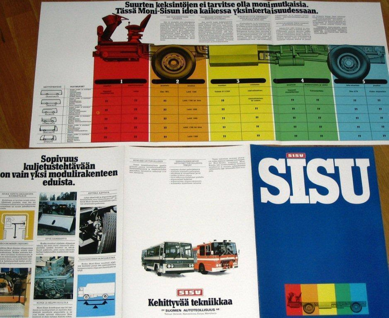 1978 Sisu Moni-Sisu bussi esite - KUIN UUSI - linja-auto - Huuto.net