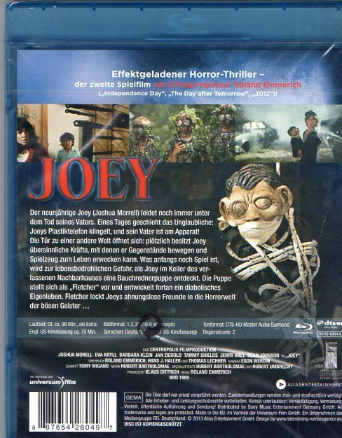 joey (59 632) UUSI -DE- BLU-RAY 1985. o:roland emmerich - Huuto.net ...